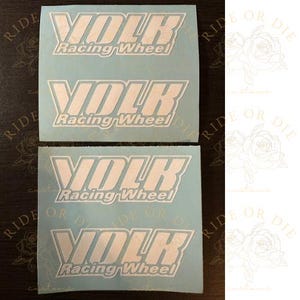 Volk Racing Wheels Rim Vinyl Decal Sticker Set of 4 - Multi Sizes ...
