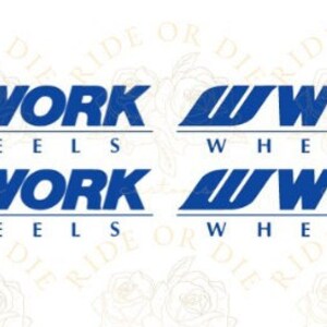 Work Wheels Rim Vinyl Decal Sticker Set of 4 - Multi Sizes - Multi ...