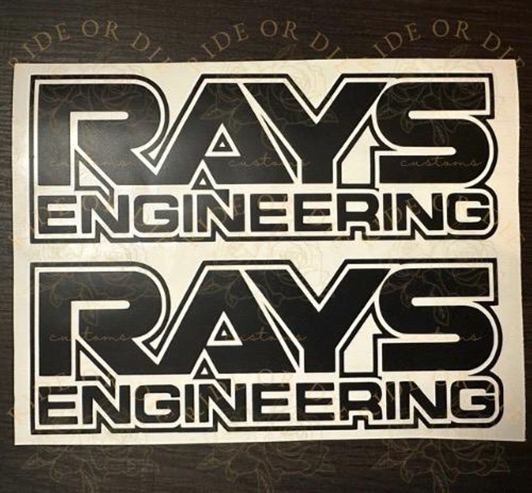 Rays Engineering Wheel Rim Vinyl Decal Sticker Set of 2 - Multi Sizes ...