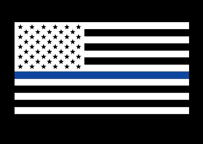 Thin Blue Line Flag Vinyl Decal - Etsy