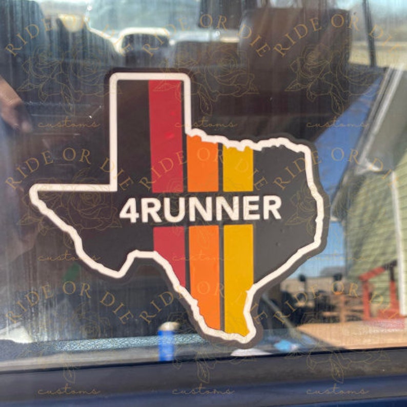 Texas Toyota 4runner Retro Stripes Vinyl Decal Sticker 5" - Etsy
