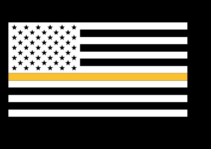 Thin Gold Line 911 Dispatcher Flag Vinyl Decal - Etsy