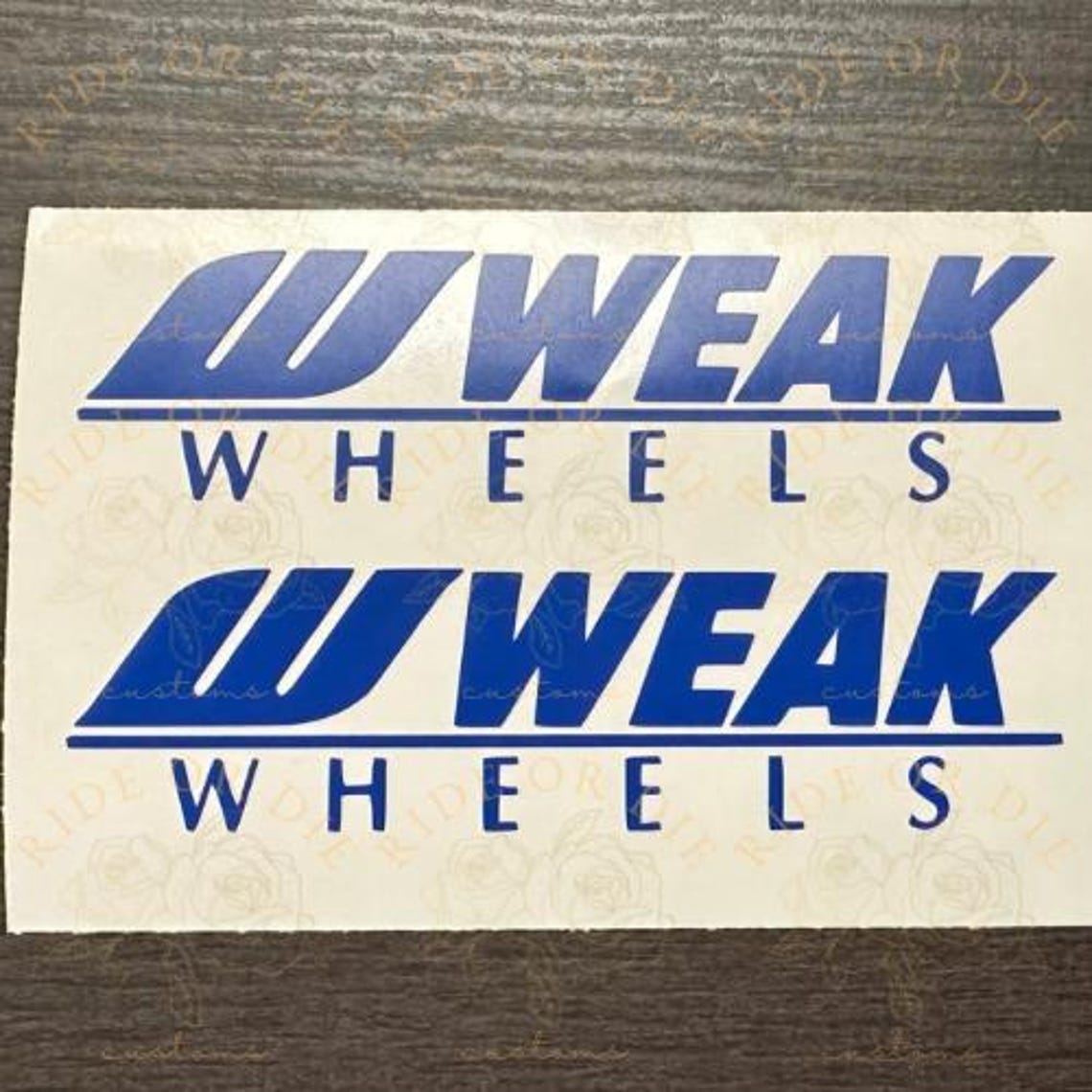Custom Wheels Rim Vinyl Decal Sticker Set of 2 - Multi Sizes - Multi ...
