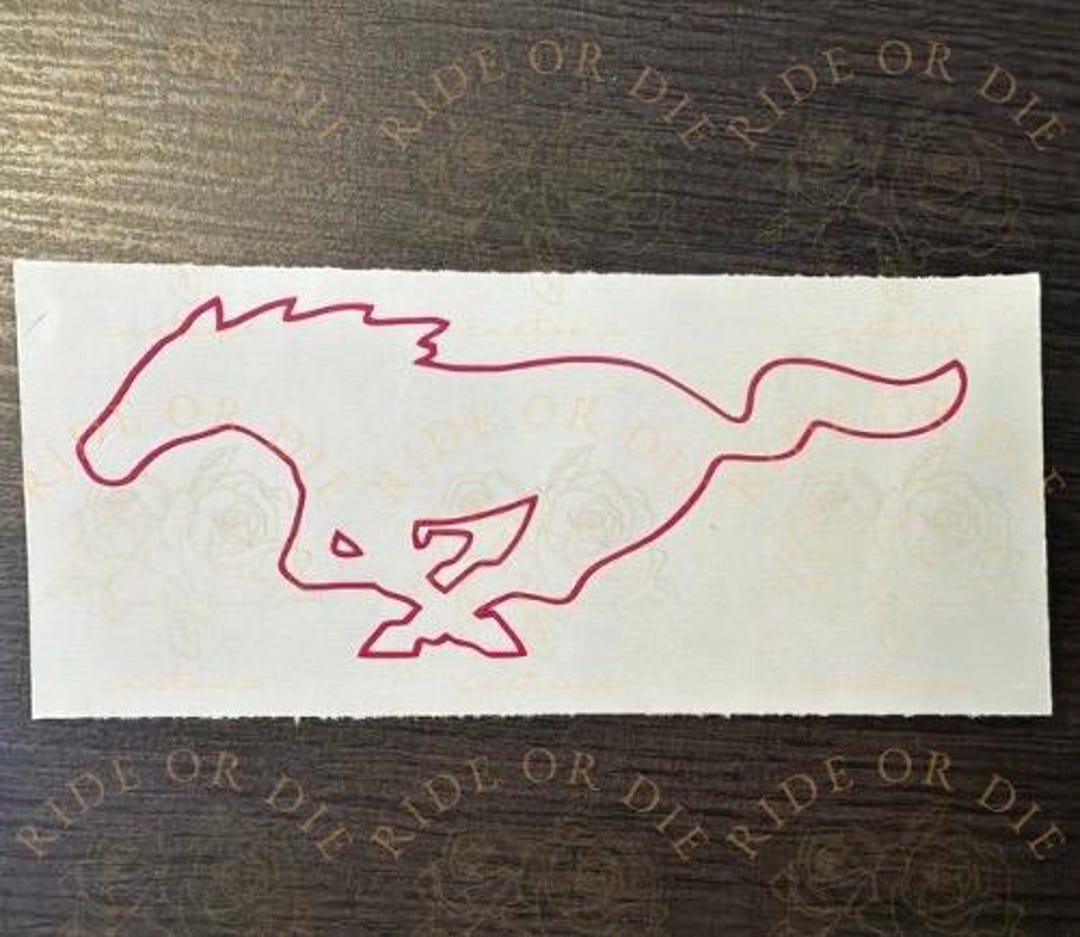 Mustang Outline Vinyl Decal Sticker - Multiple Sizes Colors - Etsy