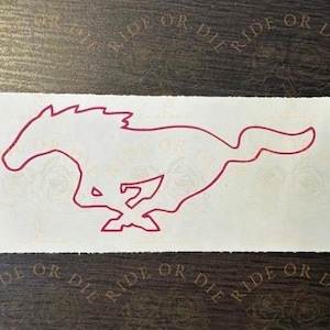 Mustang Outline Vinyl Decal Sticker - Multiple Sizes Colors - Etsy