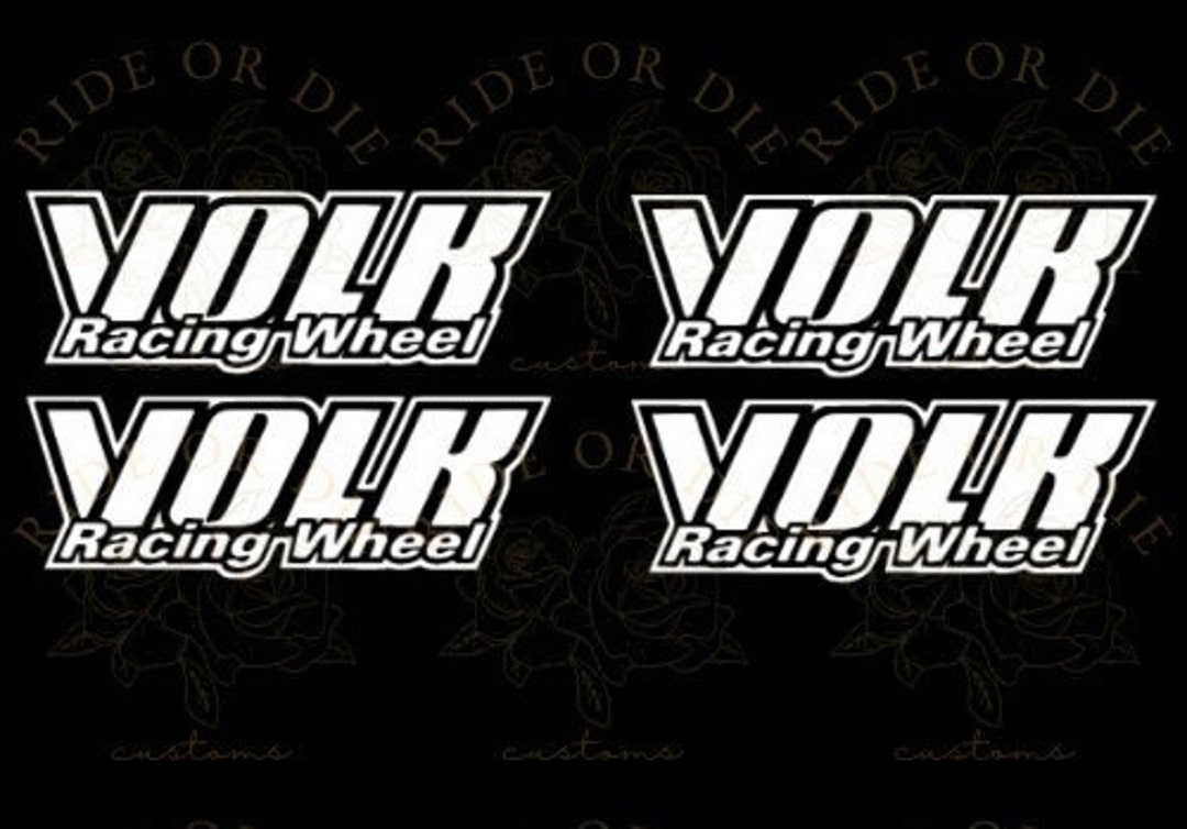 Volk Racing Wheels Rim Vinyl Decal Sticker Set of 4 Multi Sizes Multi ...