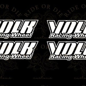 Volk Racing Wheels Rim Vinyl Decal Sticker Set of 4 Multi Sizes Multi ...