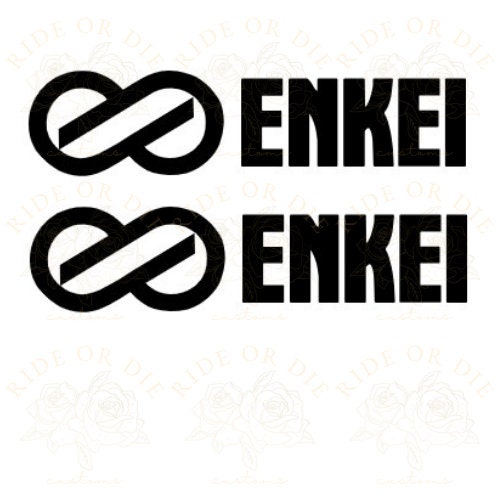 Enkei Wheels Rim Vinyl Decal Sticker Set of 2 Multi Sizes Multi Colors ...