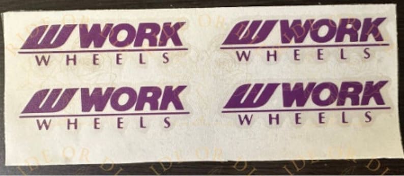 Work Wheels Rim Vinyl Decal Sticker Set of 4 - Multi Sizes - Multi ...