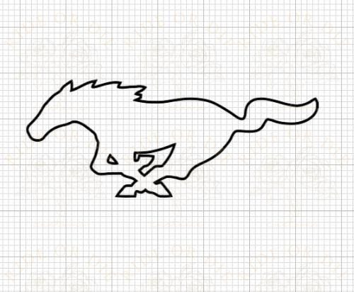 Mustang Outline Vinyl Decal Sticker - Multiple Sizes Colors - Etsy