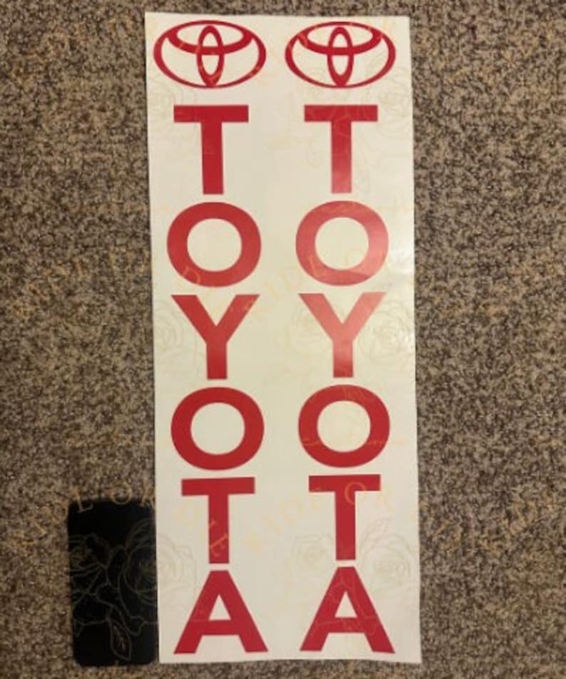 Toyota Vertical Vinyl Decal Sticker Set of 2 - Multi Colors/sizes - Etsy