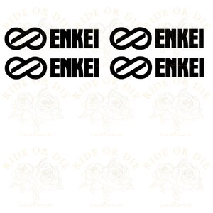 Enkei Wheels Rim Vinyl Decal Sticker Set of 4 - Multi Sizes - Multi ...