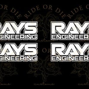 Rays Engineering Wheel Rim Vinyl Decal Sticker Set of 4 - Multi Sizes ...