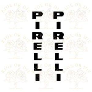 Pirelli Vinyl Decal Sticker Set of 2 - Multi Sizes - Multi Colors - Etsy