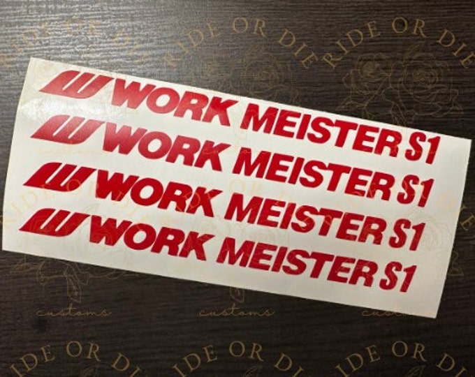 Work Meister Wheels Rim Vinyl Decal Sticker Set of 4 Multi Sizes Multi ...