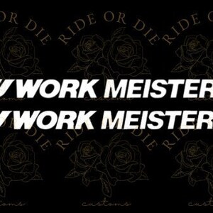 Work Meister Wheels Rim Vinyl Decal Sticker Set of 2 - Multi Sizes ...