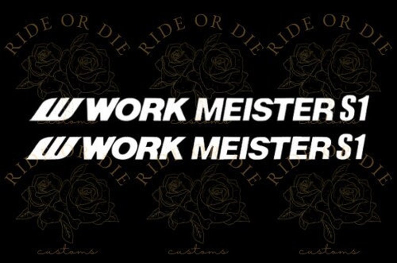Work Meister Wheels Rim Vinyl Decal Sticker Set of 2 - Multi Sizes ...