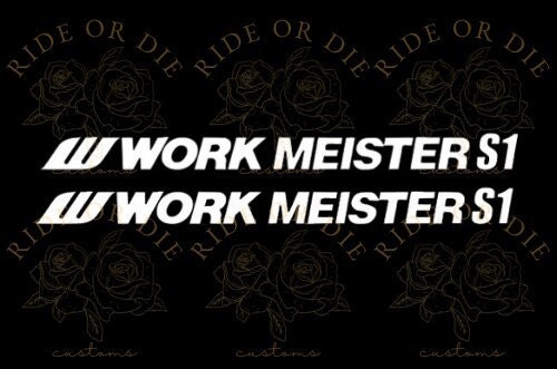 Work Meister Wheels Rim Vinyl Decal Sticker Set of 2 - Multi Sizes ...