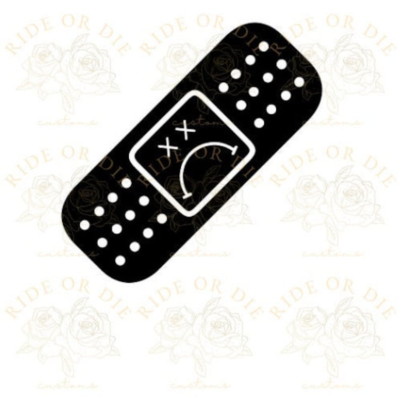 Sad Bandaid Vinyl Decal Sticker - Set of 2 - Multi Sizes Multi Colors ...