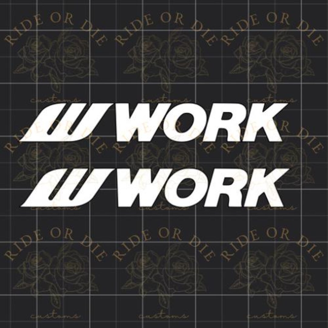 Work Wheels Vinyl Decal Sticker Set of 2 - Multi Sizes - Multi Colors ...