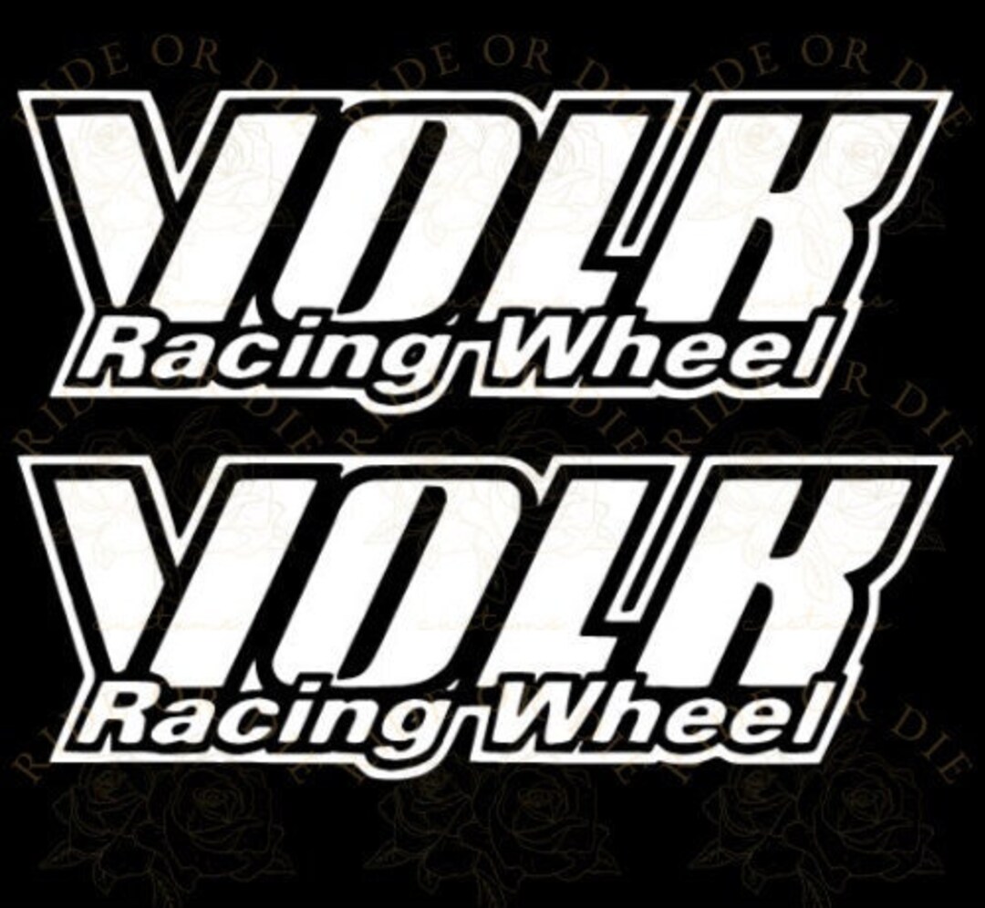Volk Racing Wheels Rim Vinyl Decal Sticker Set of 2 Multi Sizes Multi ...