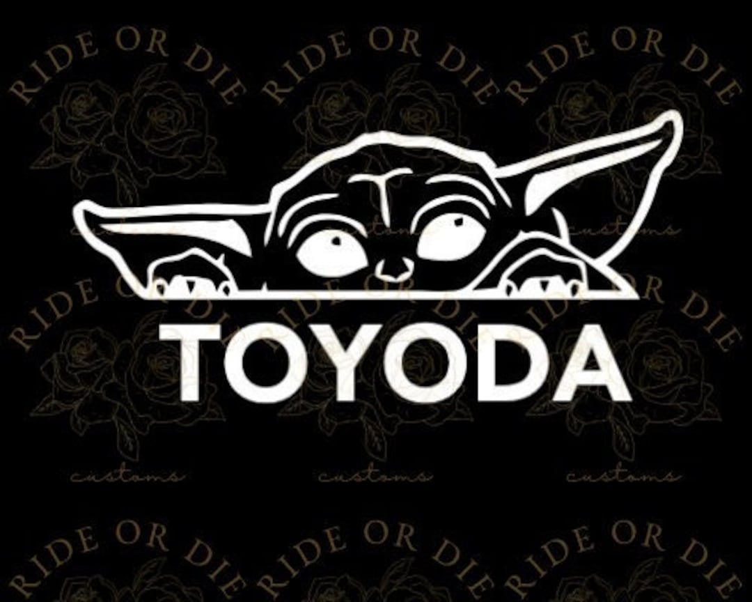 TOYODA YODA Vinyl Decal Sticker - Multiple Colors - Etsy