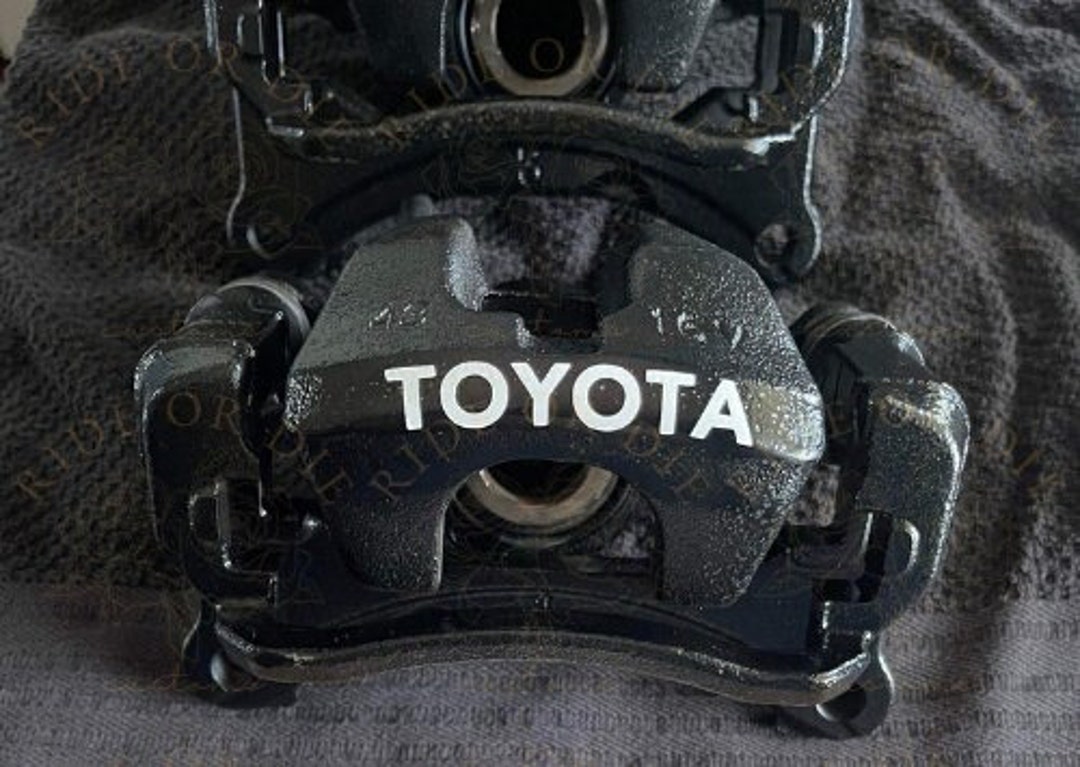 TOYOTA Brake Caliper Curved Vinyl Decal Sticker Set of 2 - Multi Colors ...