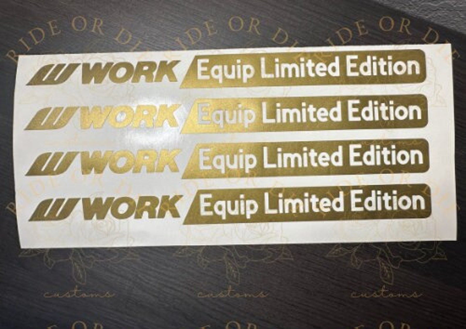 Work Equip Wheels Rim Vinyl Decal Sticker Set of 4 - Multi Sizes ...