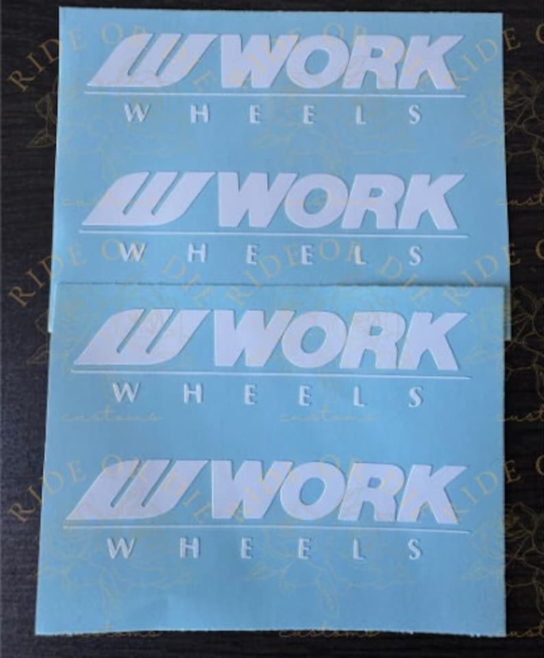 Work Wheels Rim Vinyl Decal Sticker Set of 4 - Multi Sizes - Multi ...