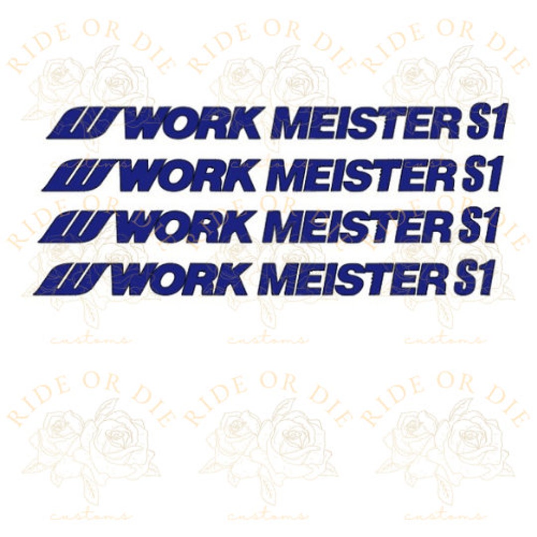 Work Meister Wheels Rim Vinyl Decal Sticker Set of 4 Multi Sizes Multi ...