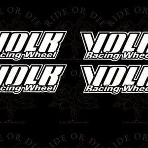 Volk Racing Wheels Rim Vinyl Decal Sticker Set of 4 - Multi Sizes ...
