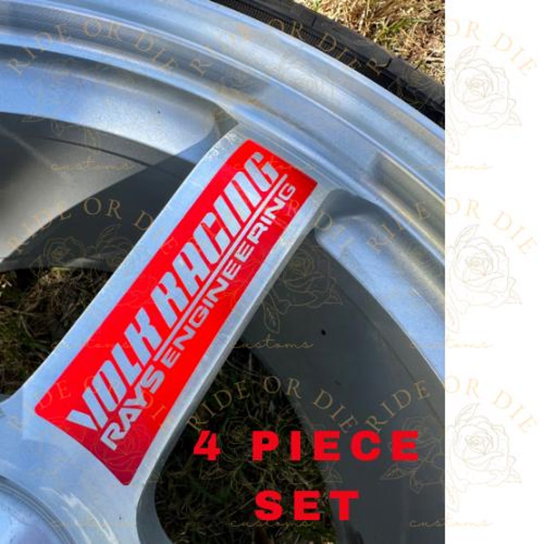 Volk TE37SL Wheels Spoke Vinyl Decal Sticker Set of 4 - Multi Sizes ...