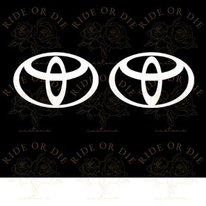 TOYOTA Vinyl Decal Sticker Set of 2 - Multiple Colors - Etsy