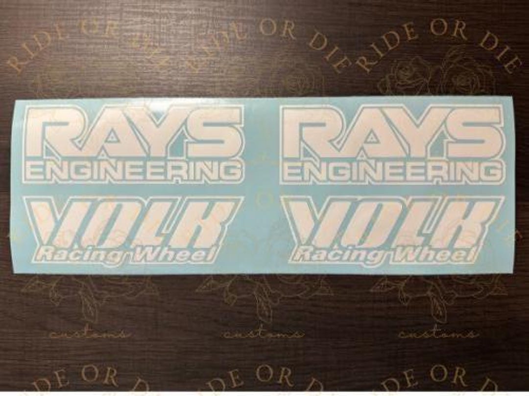 Volk Rays Racing Wheels Rim Vinyl Decal Sticker Set of 4 - Multi Sizes ...