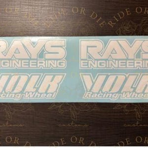 Volk Rays Racing Wheels Rim Vinyl Decal Sticker Set of 4 - Multi Sizes ...