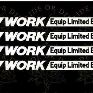 Work Equip Wheels Rim Vinyl Decal Sticker Set of 4 - Multi Sizes ...