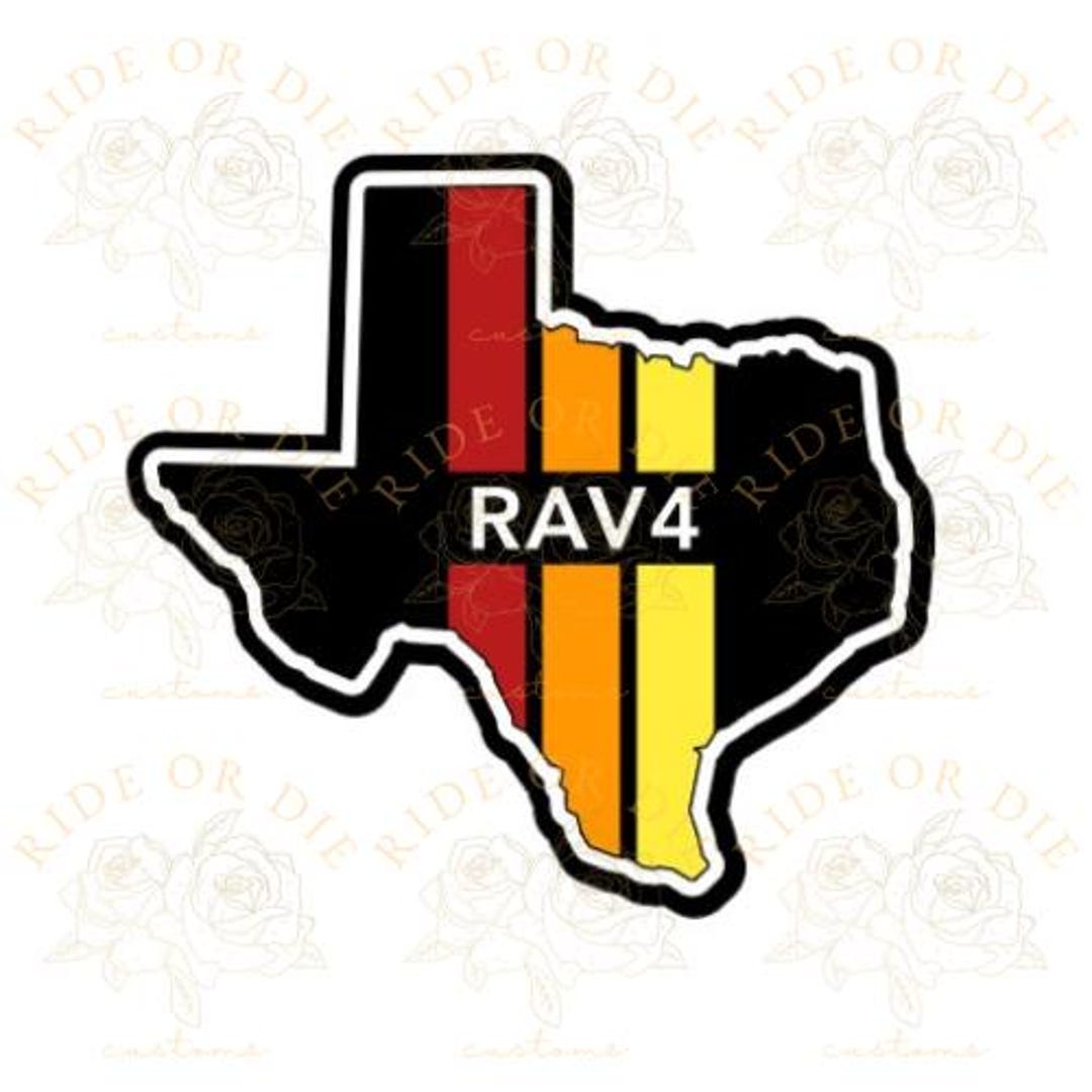 Toyota RAV4 Texas Retro Stripes Decal Vinyl Sticker 5" - Etsy