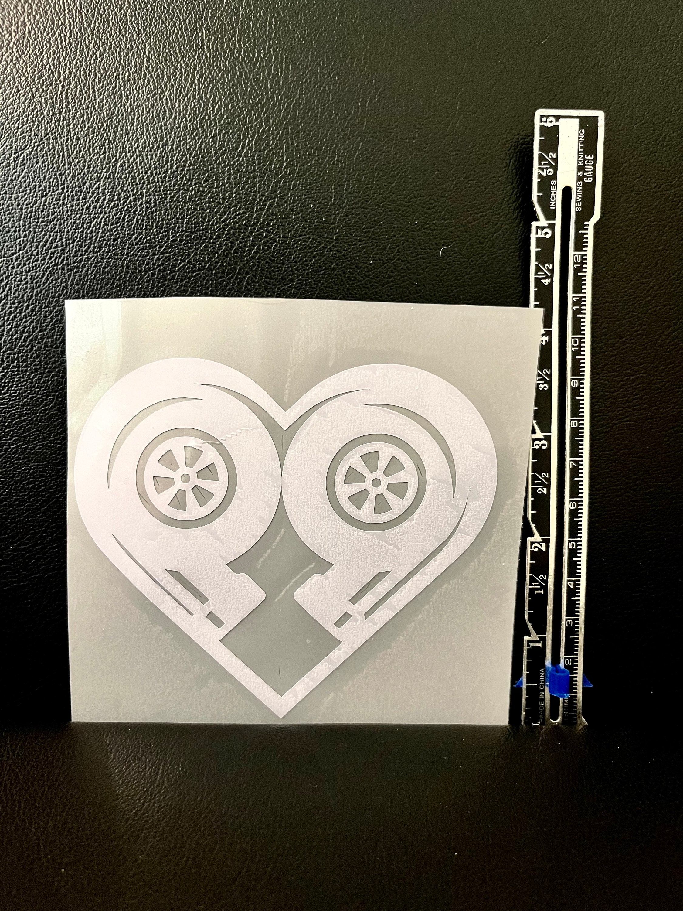 Car Sticker Turbo Hearts / Car Window Sticker, Sticker, Vinyl Sticker ...