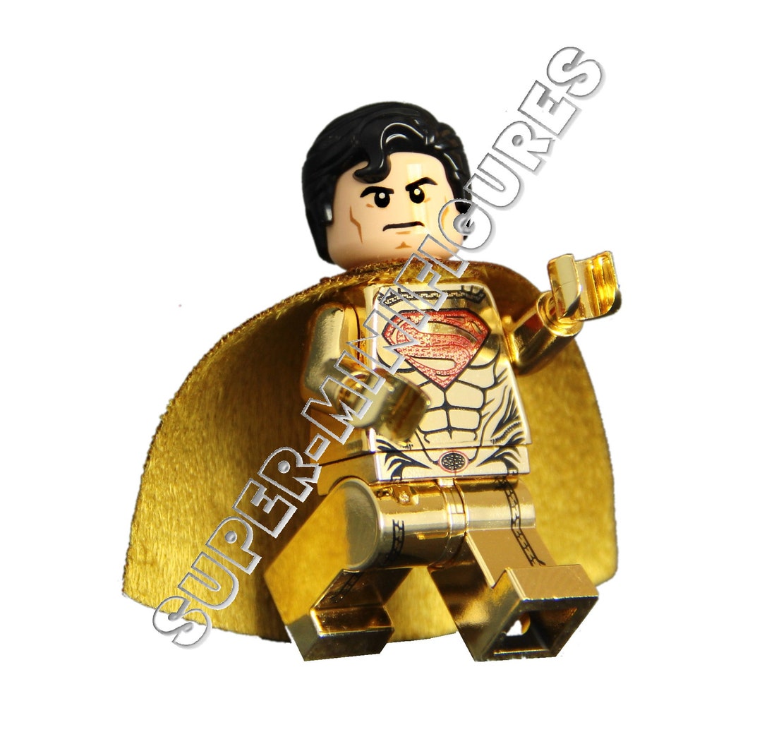 Lego Superman Gold Chrome Minifigures Custom Printing MOC - Etsy