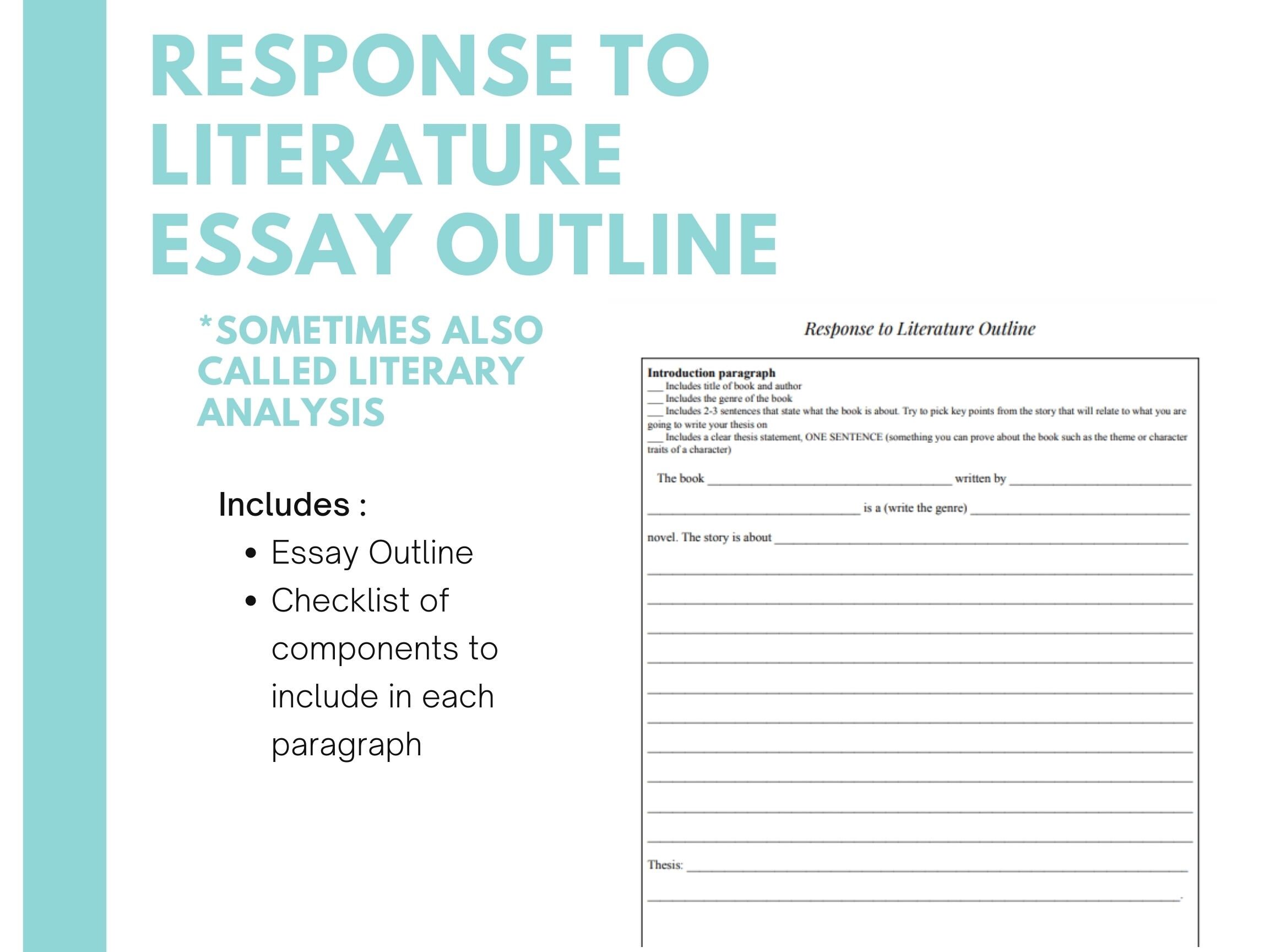 Literary Analysis Outline