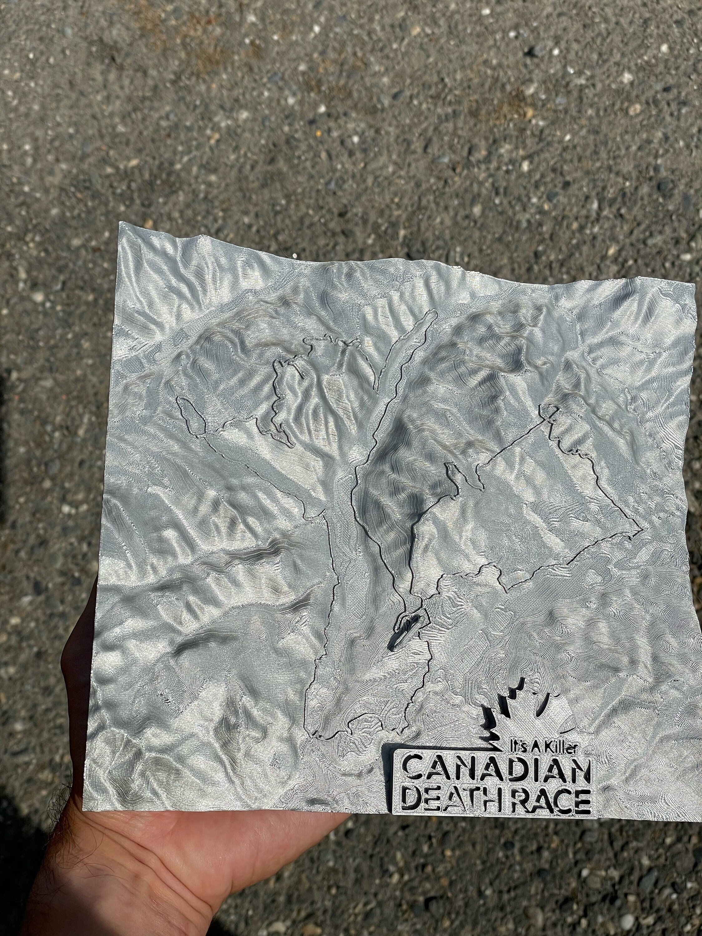 Canadian Death Race Topo Map - Etsy