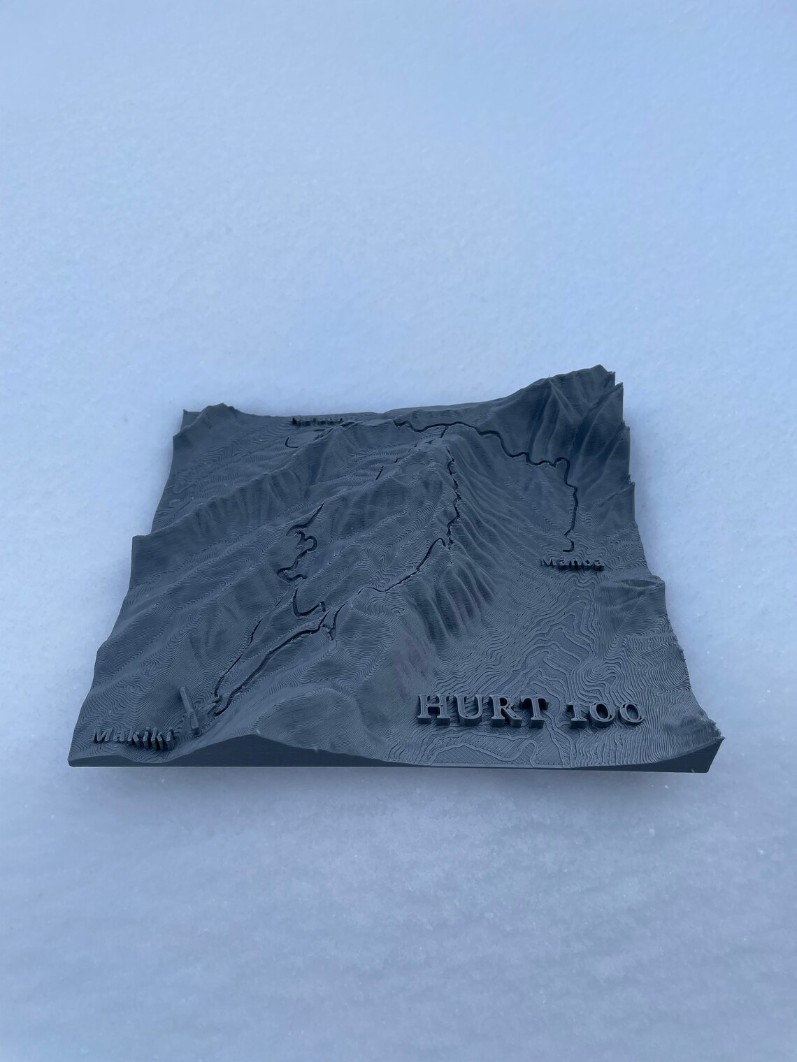 3D Printed Topographical Map Hurt 100 - Etsy