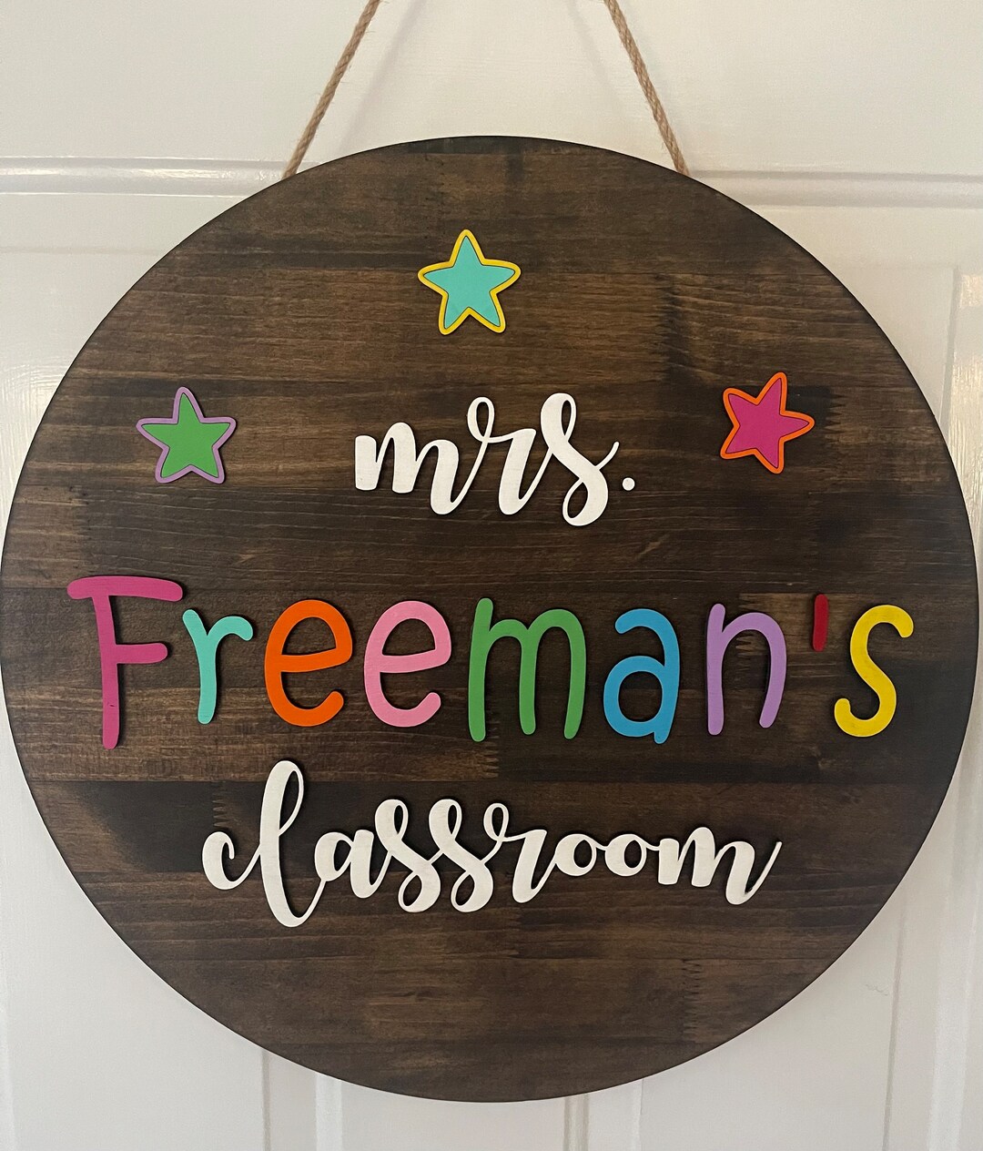 Custom Teacher Name Sign, Teacher Door Sign, Classroom Door Sign ...
