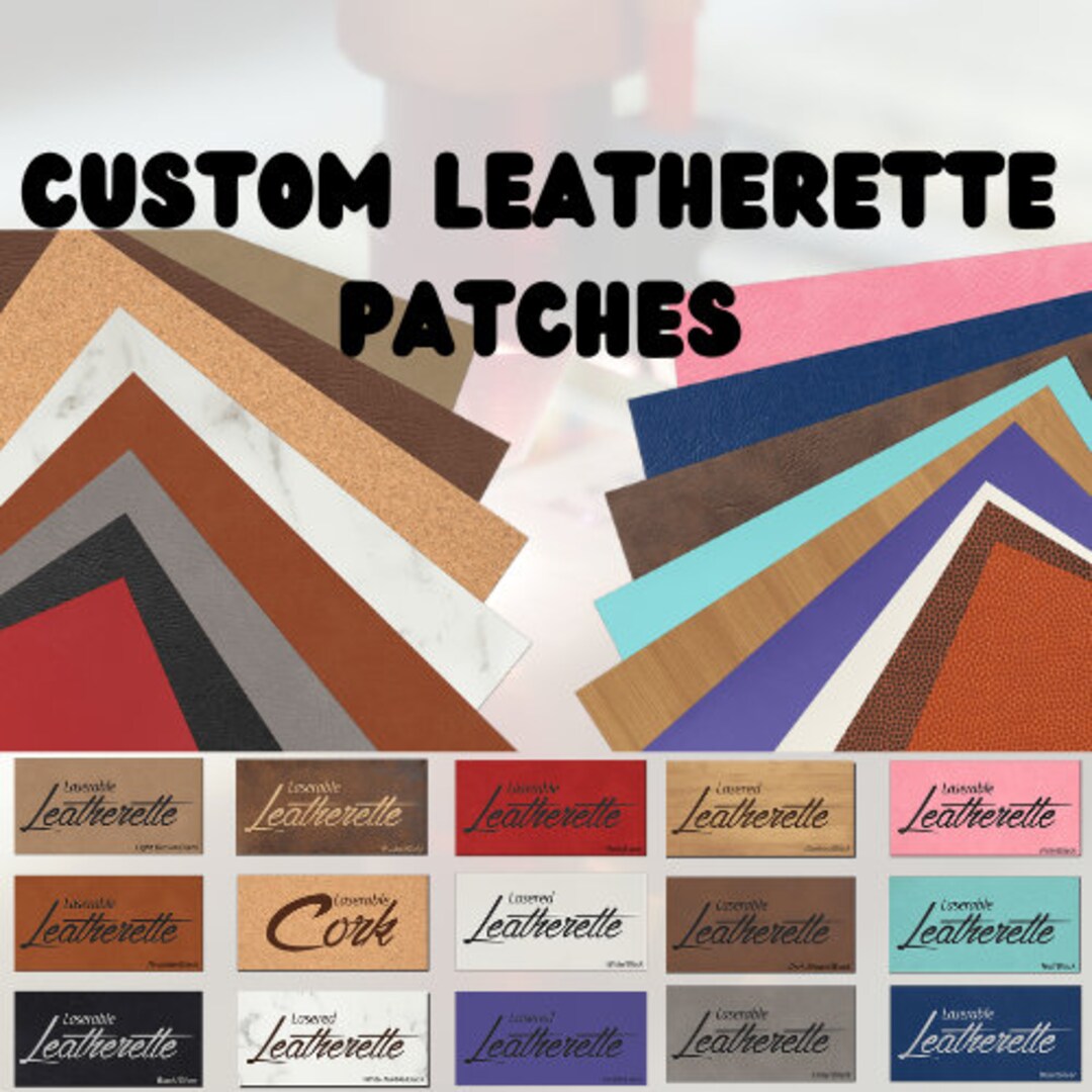 Custom Leatherette Patches Personalized Hat Patch Iron-on Logo Patch ...