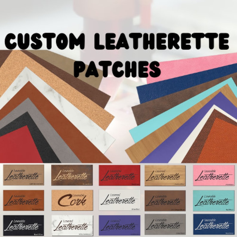 Custom Leatherette Patches Personalized Hat Patch Iron-on Logo Patch ...