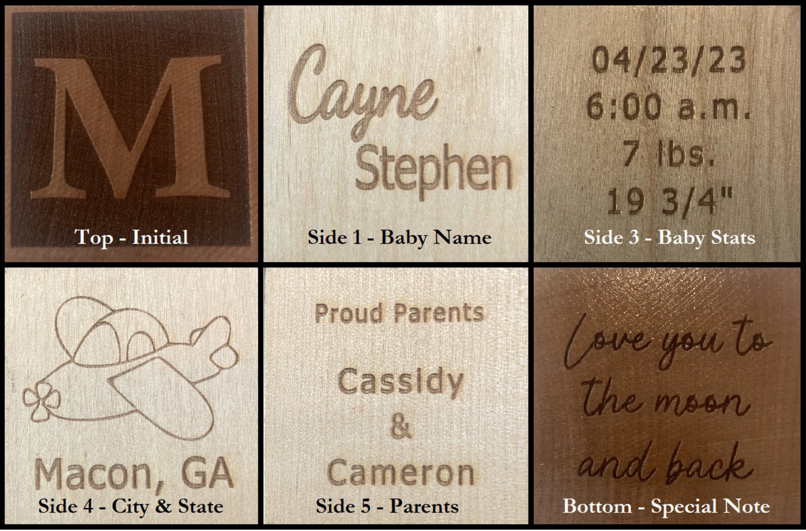 Personalized Baby Block | New Baby Birth Block | Custom Baby Stats ...