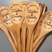 Personalized Decorative Wood Spoon Custom Engraved Natural Color Wooden ...