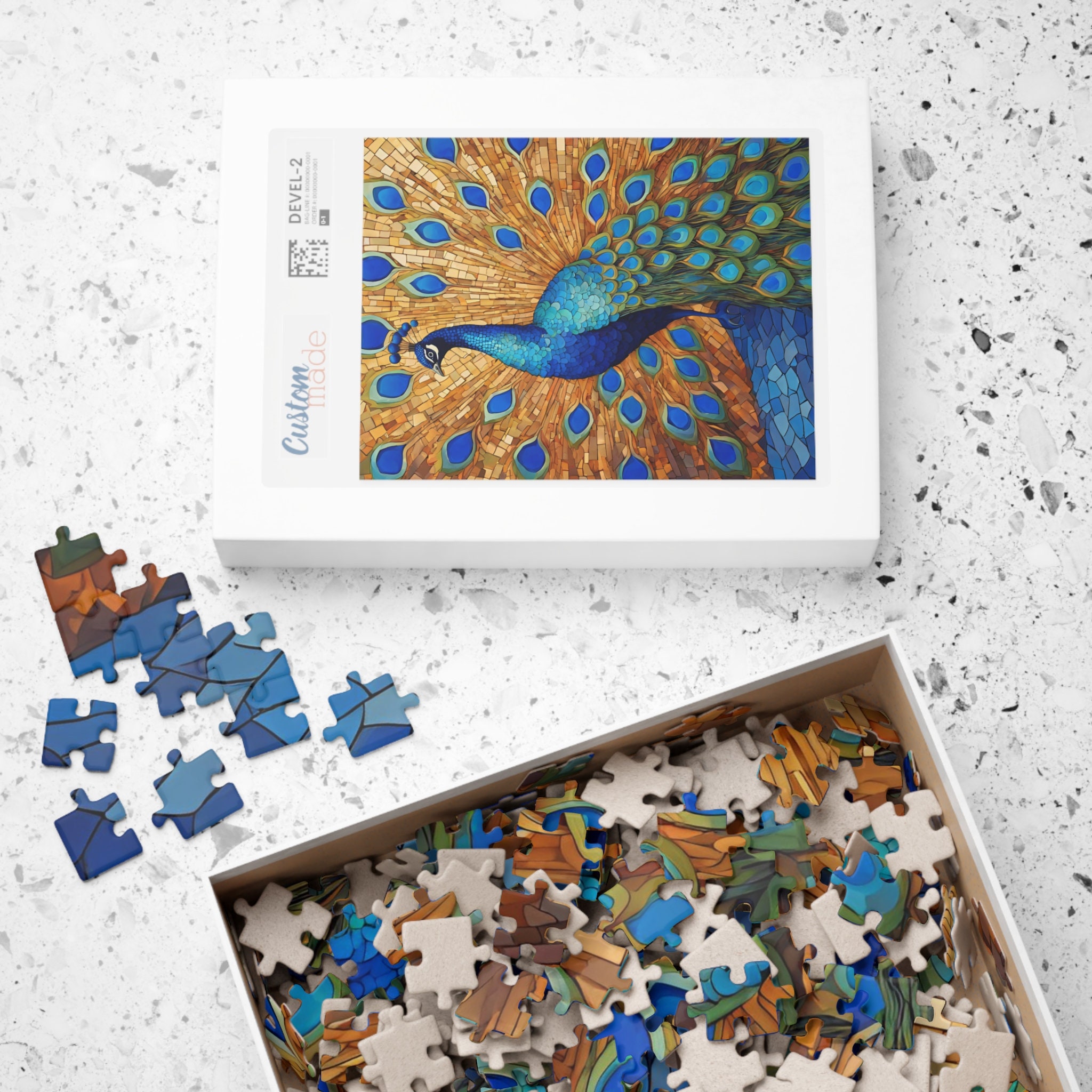 Majestic Male Peacock, Jigsaw Puzzle, Game Night Activity, Gift for ...