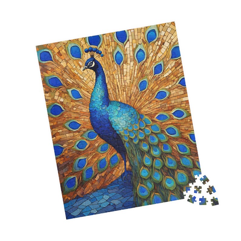 Majestic Male Peacock, Jigsaw Puzzle, Game Night Activity, Gift for ...