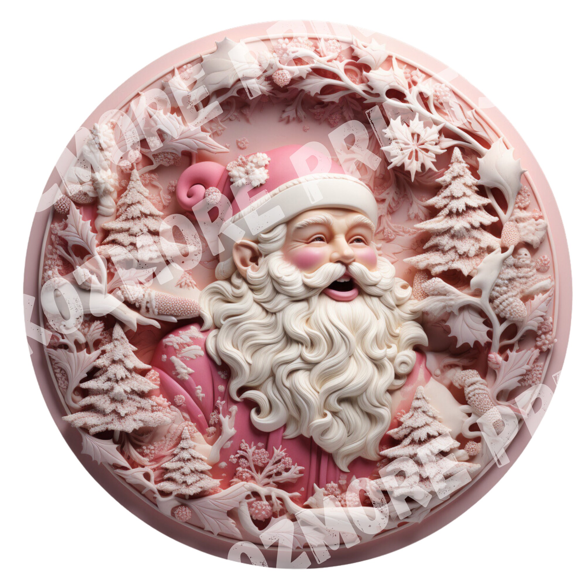Santa Clause Tumbler Wrap SVG PNG for Sublimation Wreath Signs T Shirts ...